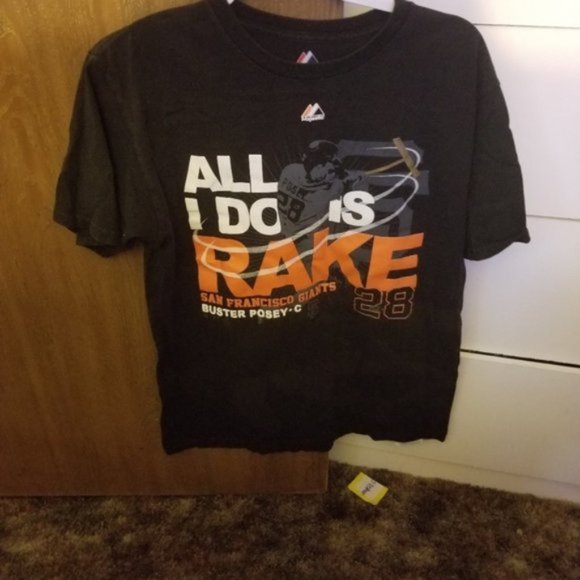 Majestic | Shirts | Majestic Mens Black Buster Posey Giants All I Do Is ...
